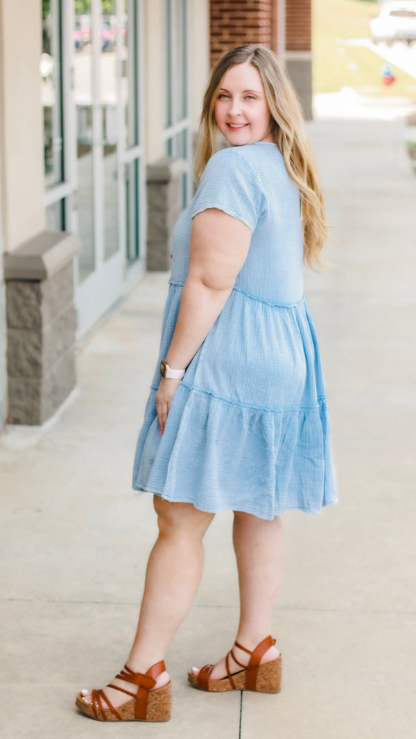 Ocean Vibes Dress in Peri Blue - Allure Clothing Boutique