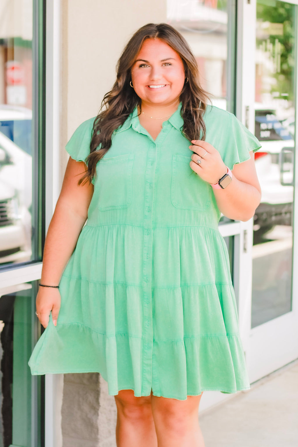 Under the Willow Tree Green Washed Dress – Allure Clothing Boutique
