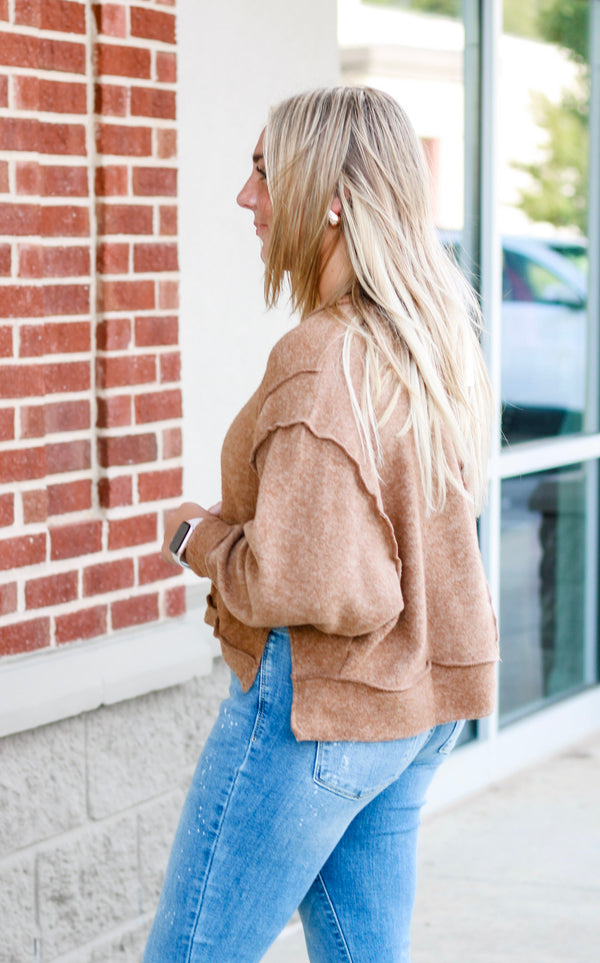 Spicy Pumpkin Cropped Sweater - Allure Clothing Boutique