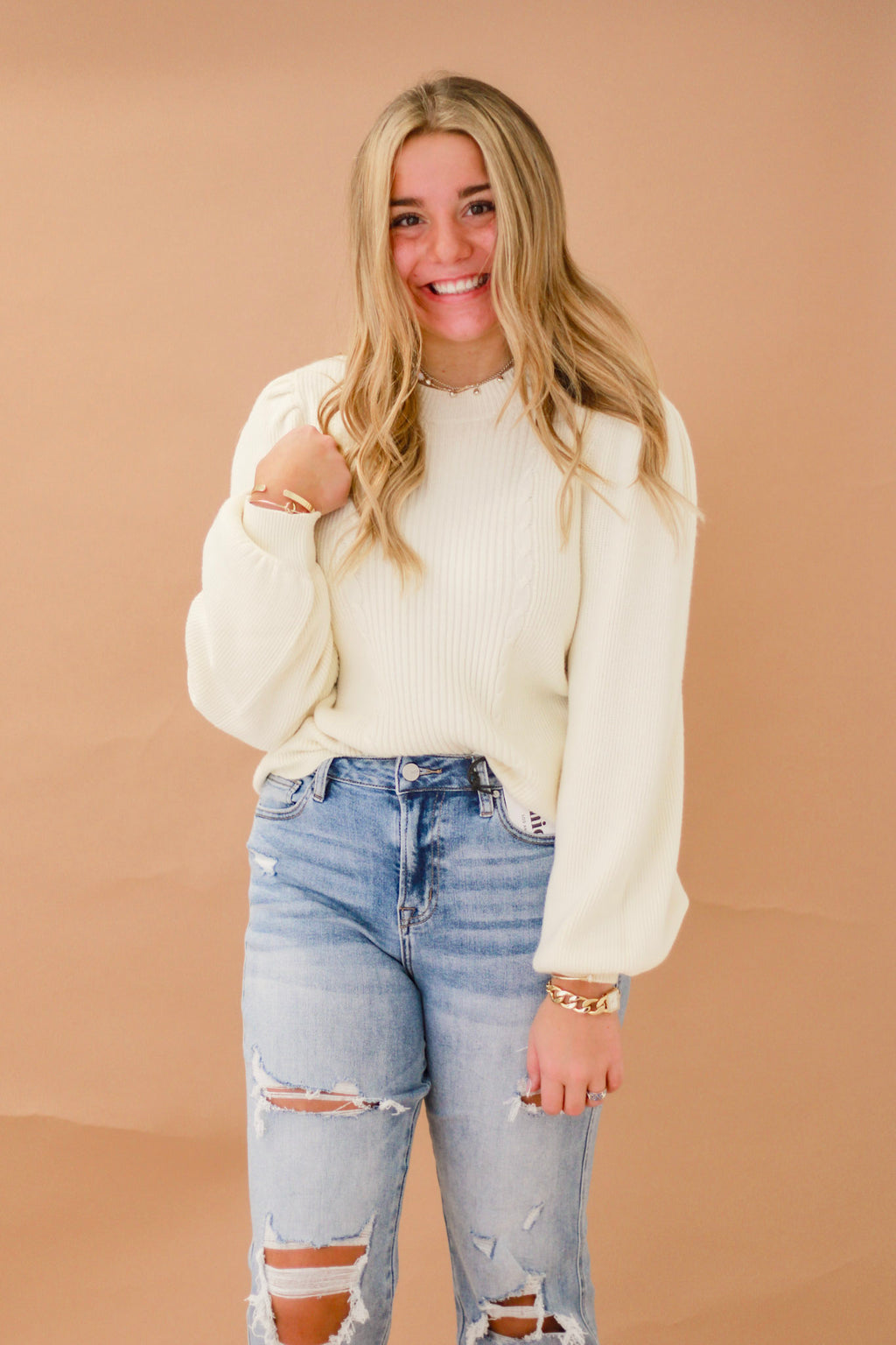 Sweetheart Sweater in Cream – Allure Clothing Boutique