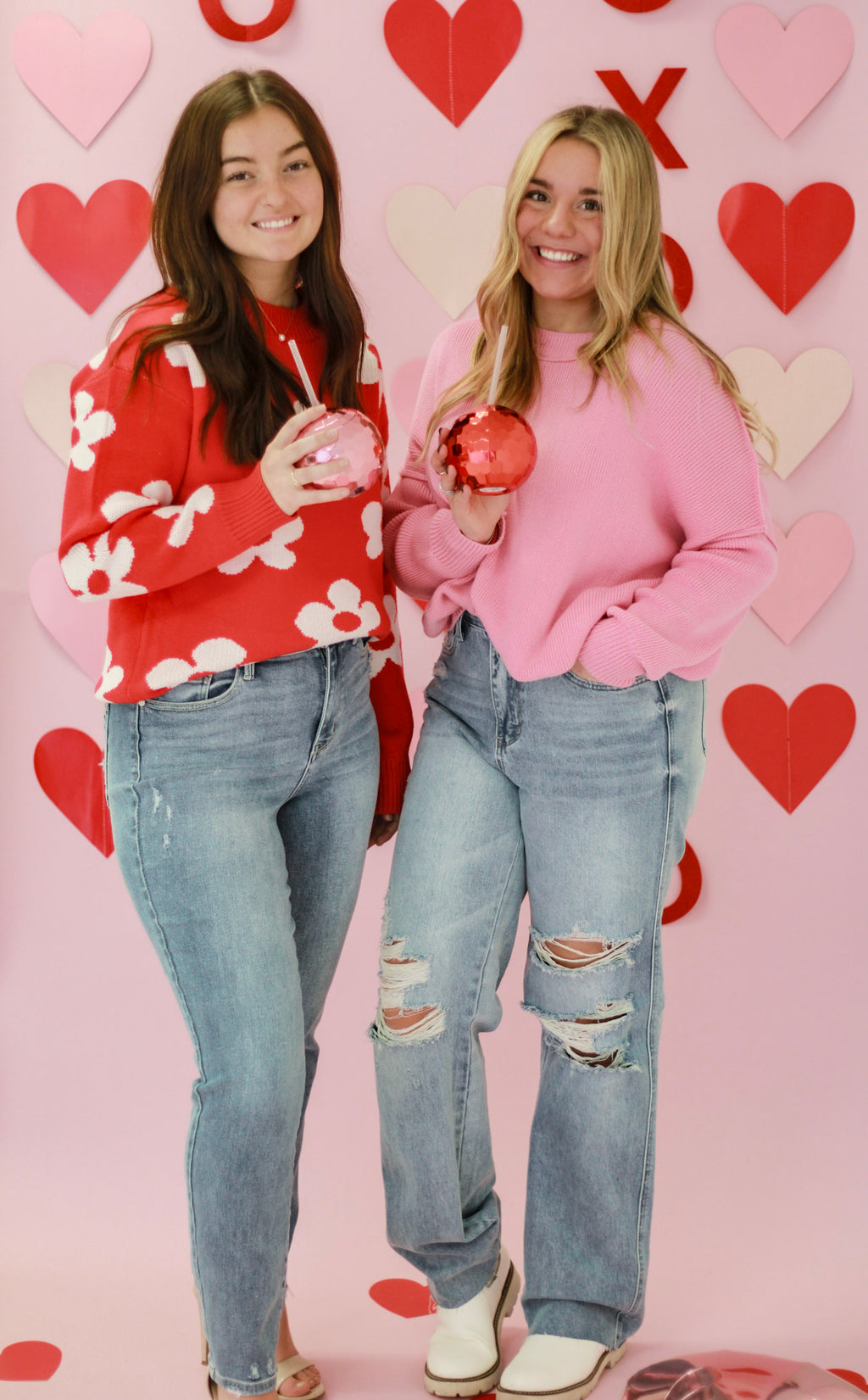 Crazy for You Red Floral Sweater – Allure Clothing Boutique
