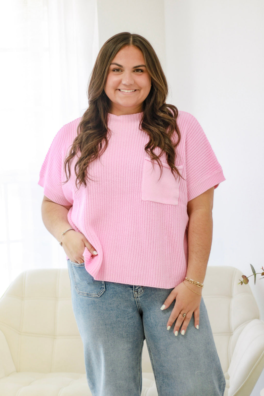 Mocktail Hour Short Sleeve Sweater – Allure Clothing Boutique