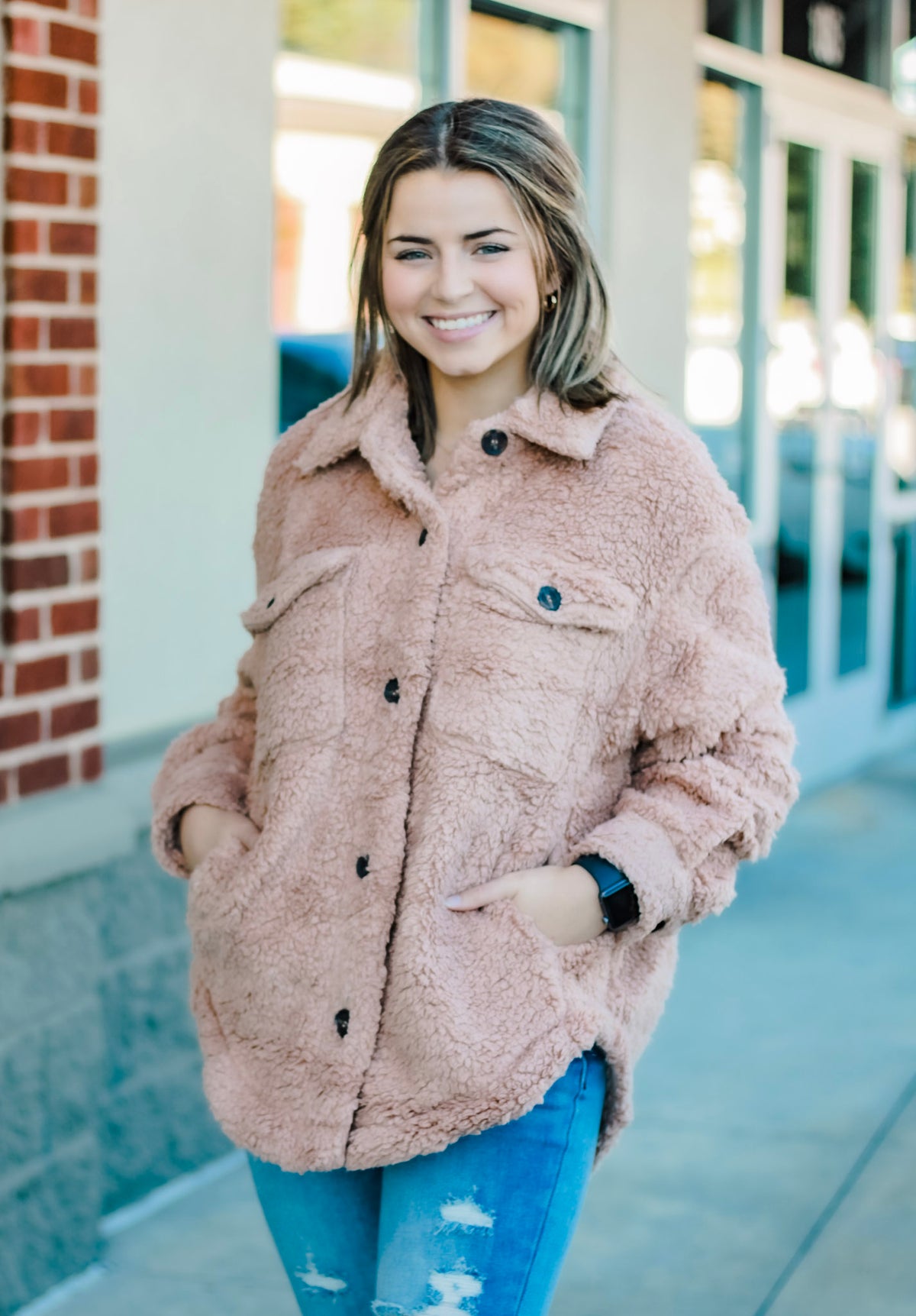 Bear Hug Sherpa Jacket - Allure Clothing Boutique