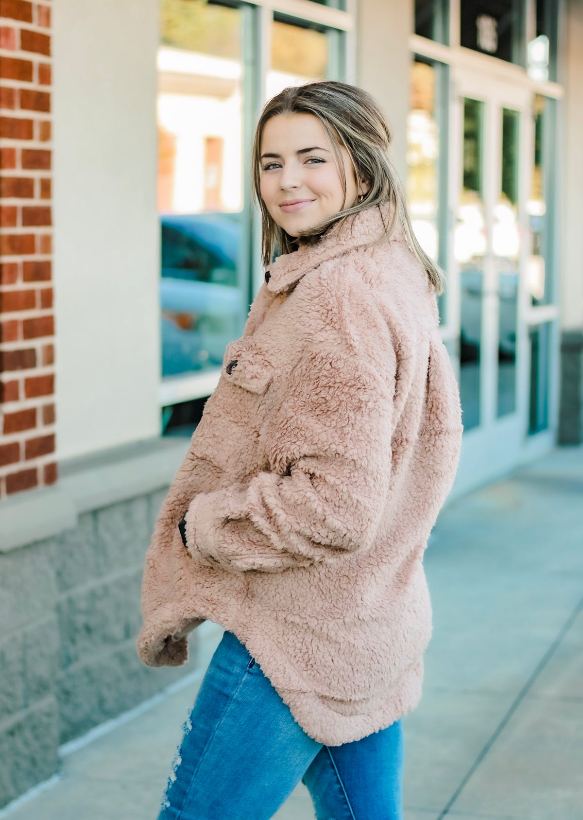 Bear Hug Sherpa Jacket - Allure Clothing Boutique