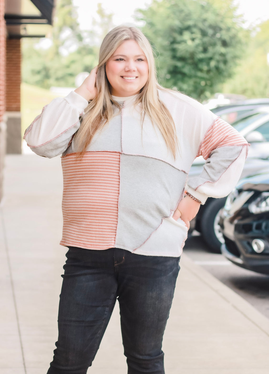 Growing Older Color Block Sweater – Allure Clothing Boutique