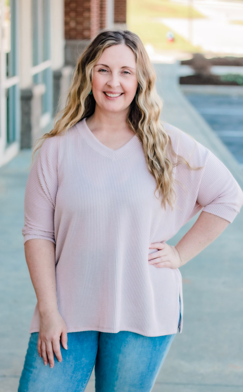 In Style Ribbed Top in Dusty Pink – Allure Clothing Boutique