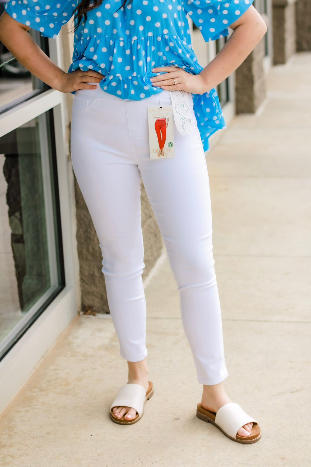 Sound Style Pull on Jeans in White – Allure Clothing Boutique